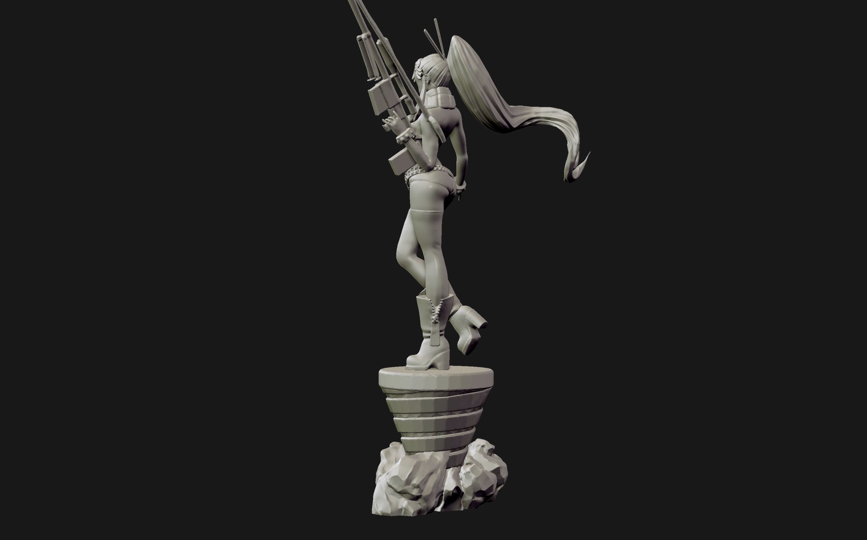 Yoko Littner - gurren lagann 3d print figurine 3D model 3D printable ...