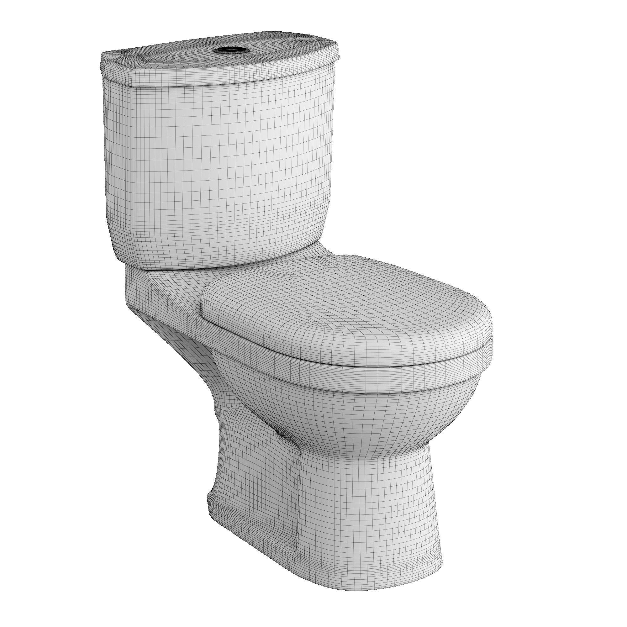 Two piece EWC toilet 3D model Modeled in 3ds max 3D model | CGTrader