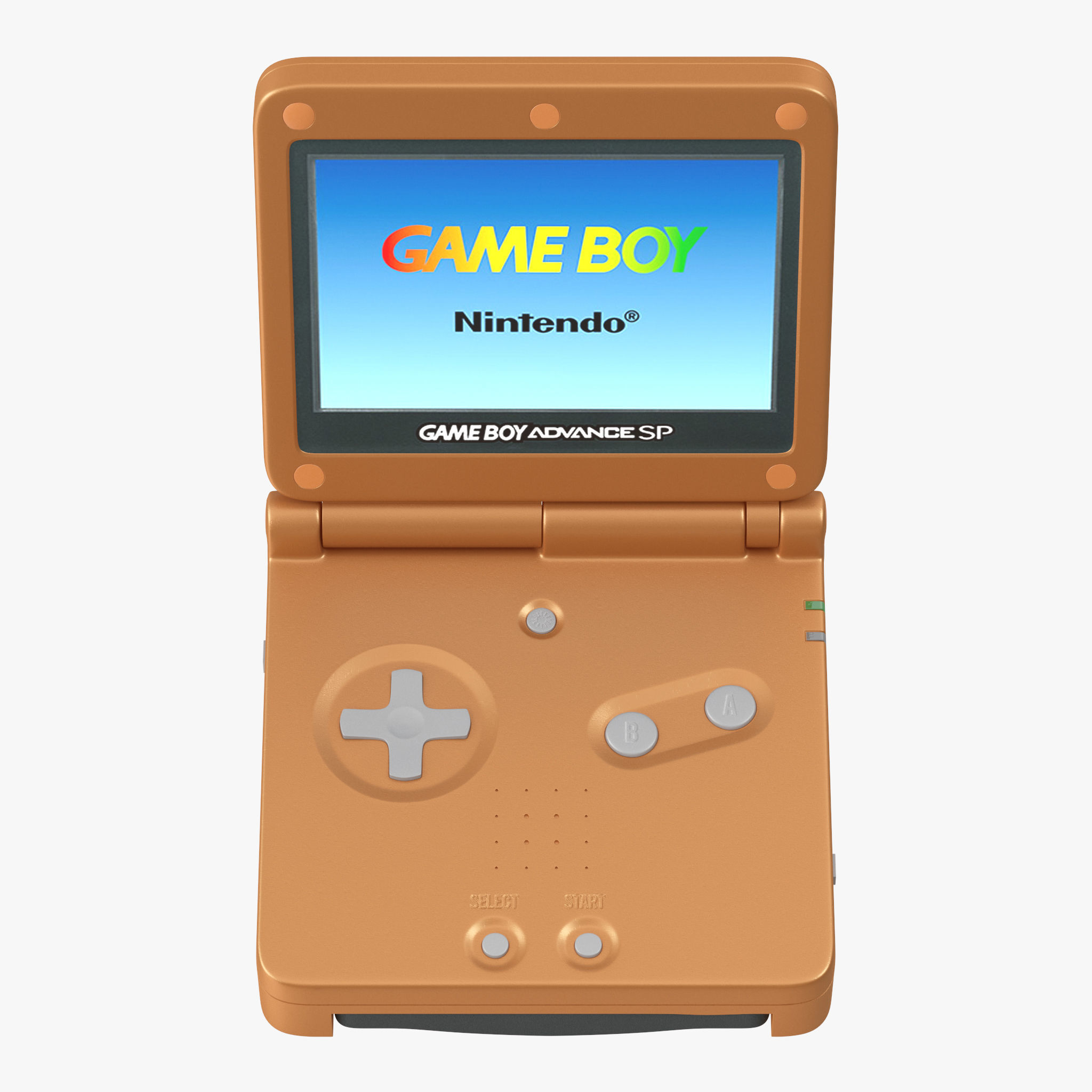 Game Boy Advance SP orange 3D model | CGTrader