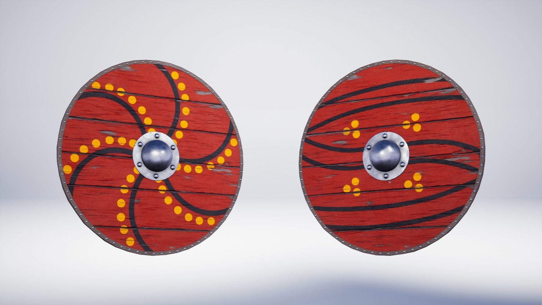 3D model Viking Anglo Saxon Shield - 2 Variations VR / AR / low-poly ...