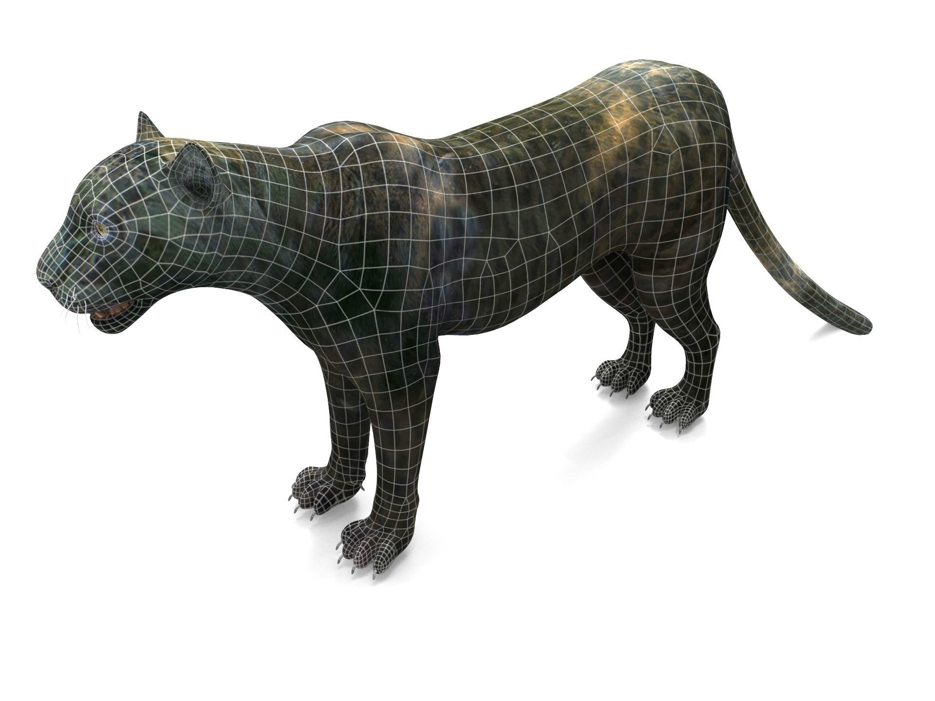 3D model Panther 3D Models game ready low poly model VR / AR / low-poly ...