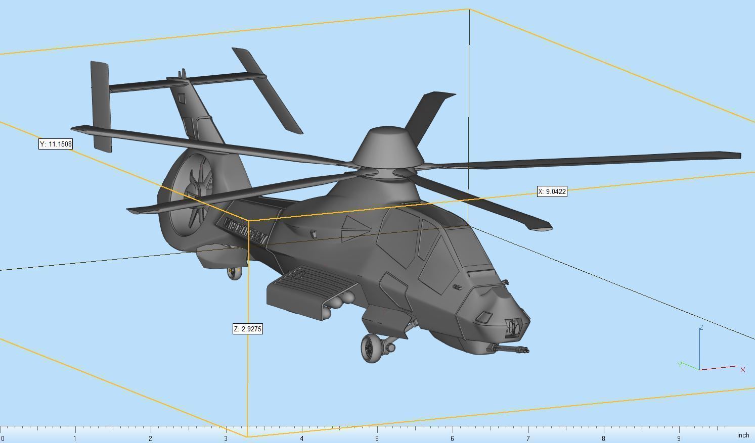 RAH-66 Comanche Highly Detailed 3D printable model