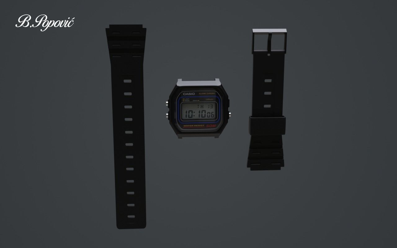 Casio watch 3D model | CGTrader