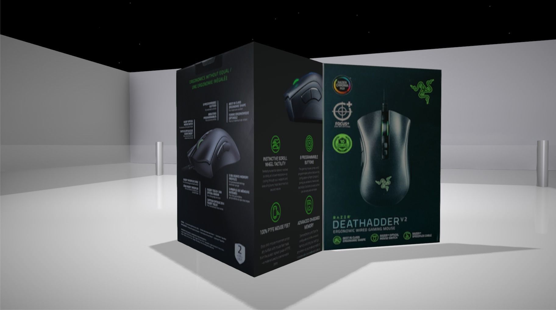 3D model Razer DeathAdder V2 - Pack VR / AR / low-poly | CGTrader