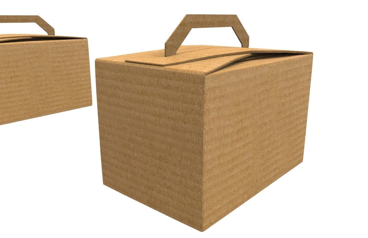cardboard box free 3D model | CGTrader