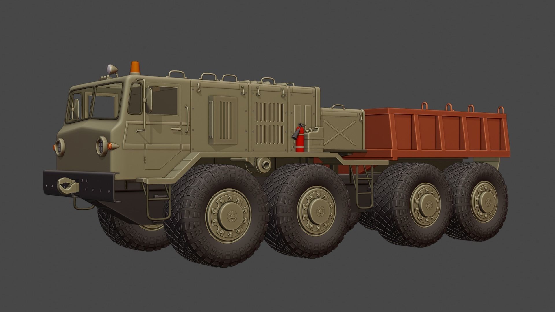 Artillery tractor MAZ-537 3D model | CGTrader