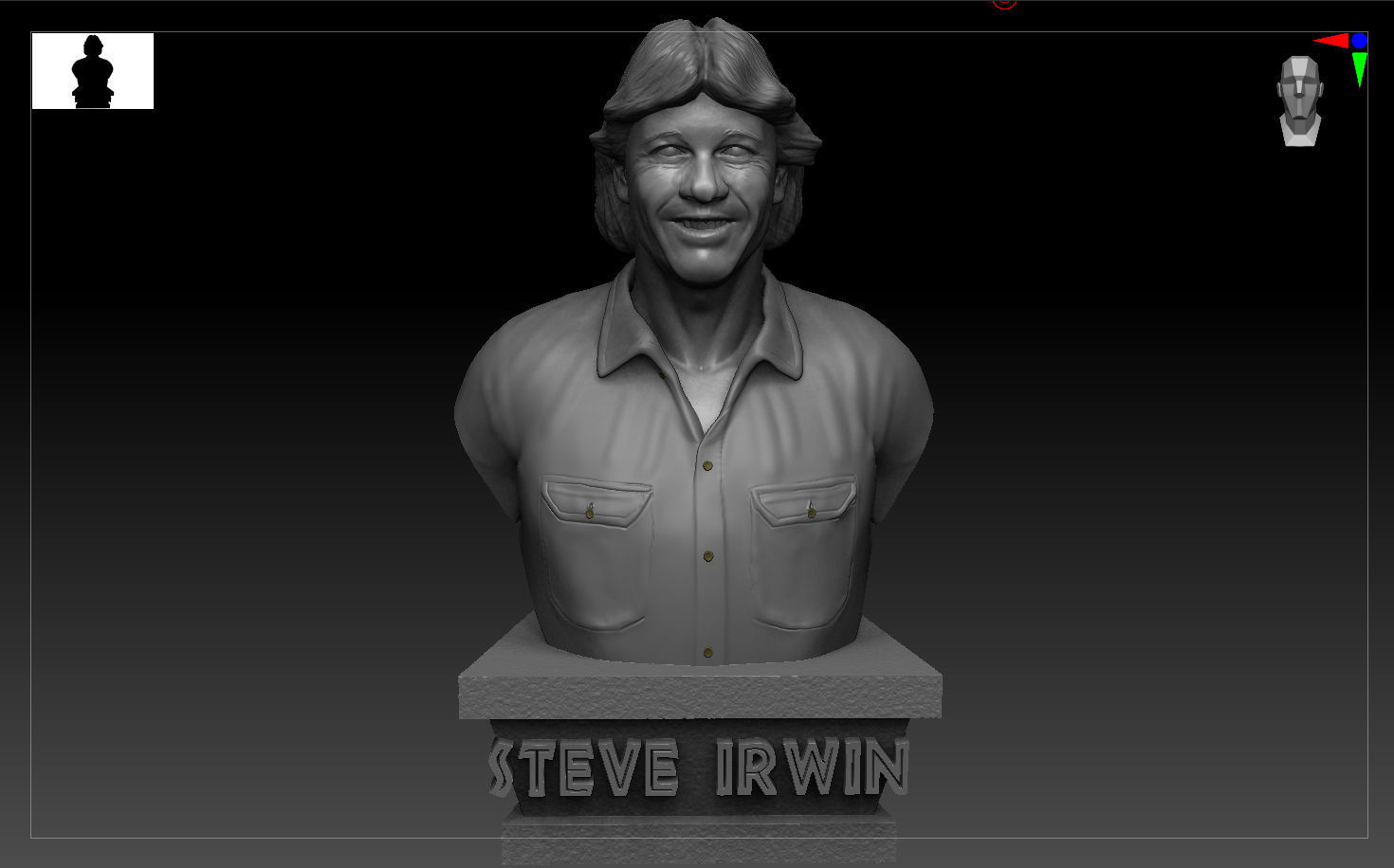Steve Irwin the Crocodile Hunter 3D model 3D printable | CGTrader