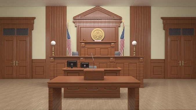 Courtroom Interior 3D model 3D model | CGTrader