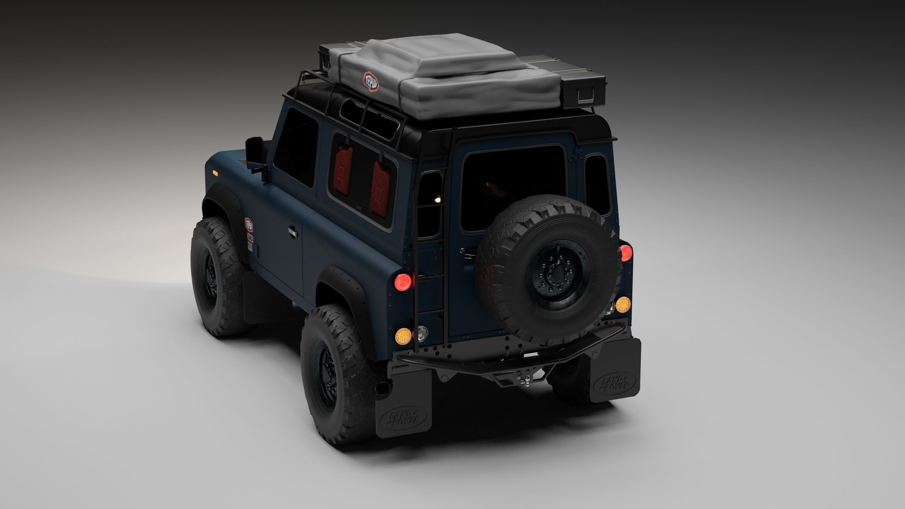 1990s Land Rover Defender D90 Overland build 3D model | CGTrader