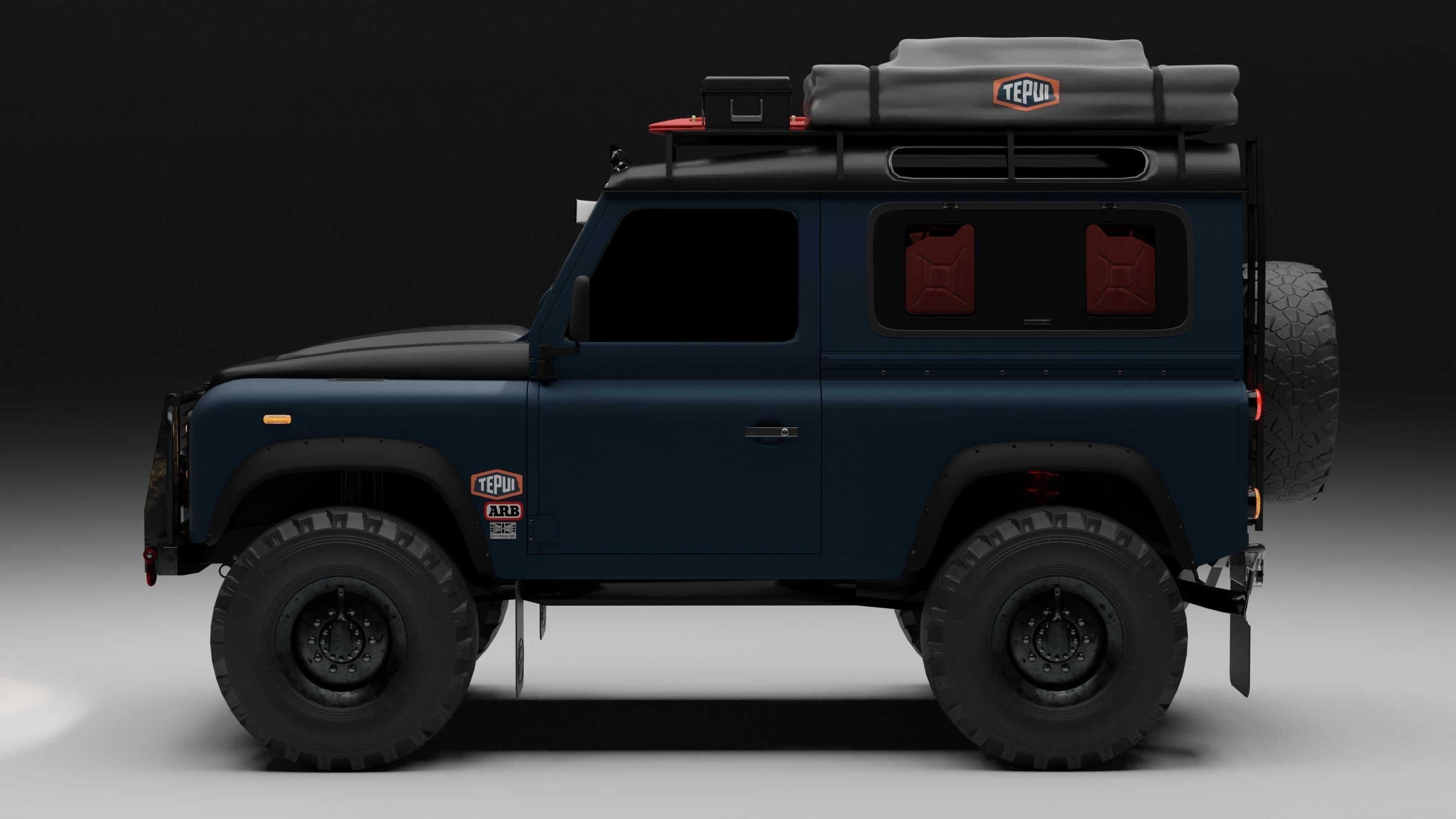 1990s Land Rover Defender D90 Overland build 3D model | CGTrader