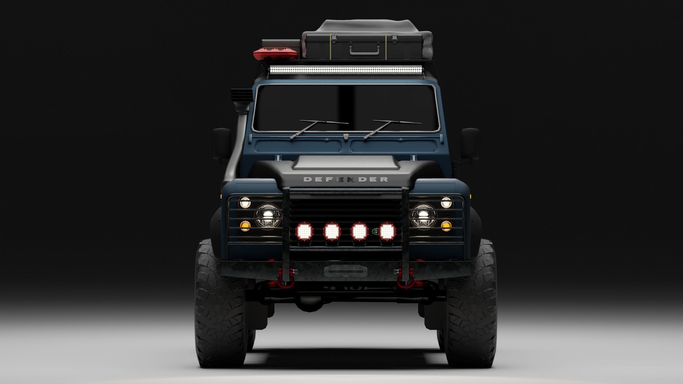 1990s Land Rover Defender D90 Overland build 3D model | CGTrader