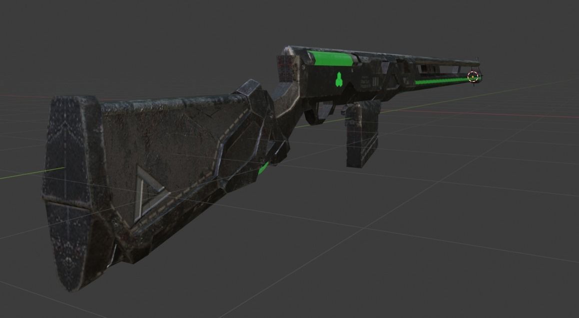 3D model Sci-Fi Railgun VR / AR / low-poly | CGTrader