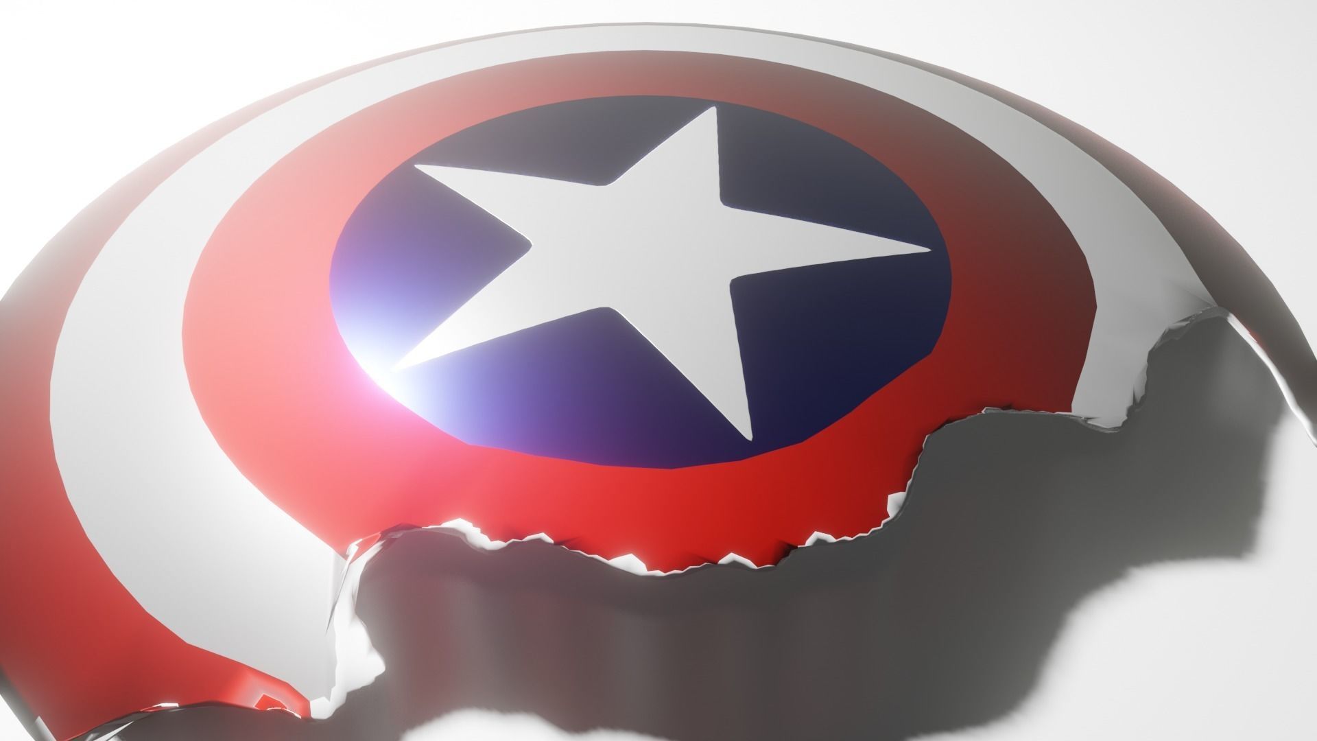 3D model Captain America Broken Shield VR / AR / low-poly | CGTrader