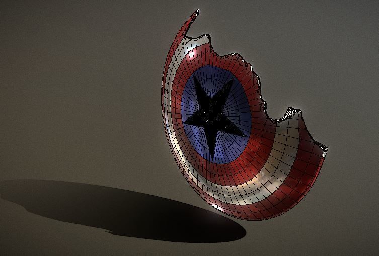 3D model Captain America Broken Shield VR / AR / low-poly | CGTrader