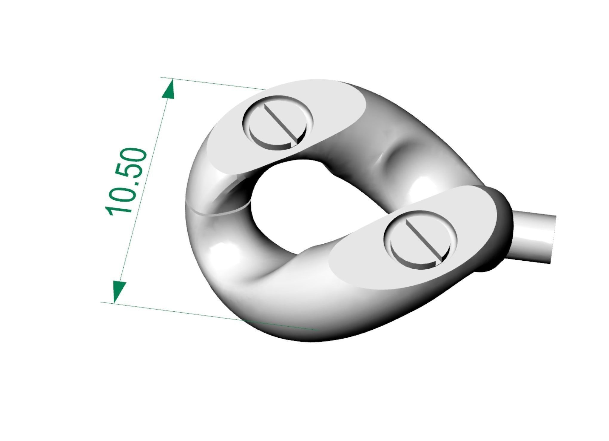 cuban chain SCREW-PATTERNED STL 3D model | CGTrader