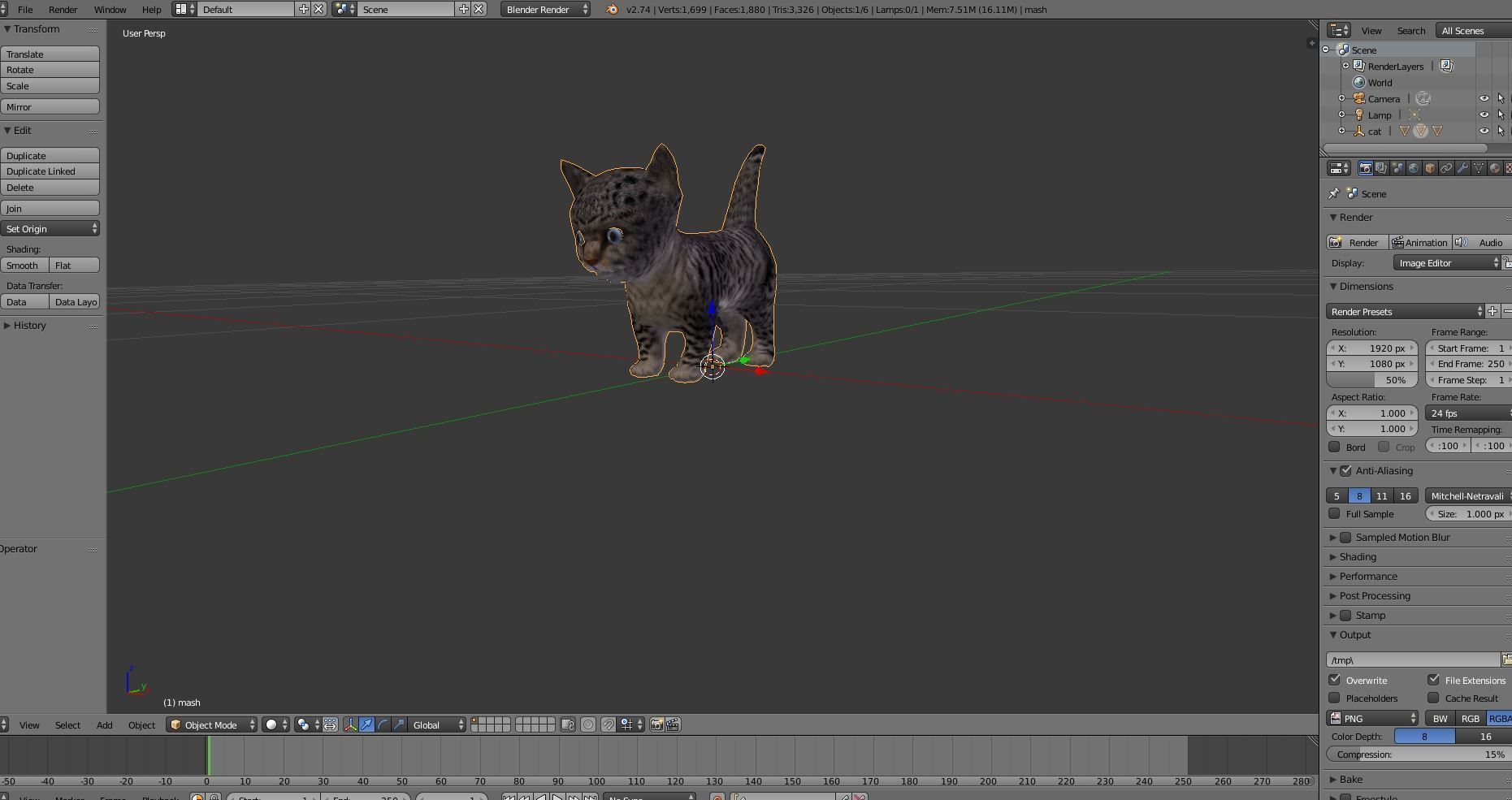3D model 3D wild cat low poly VR / AR / low-poly | CGTrader