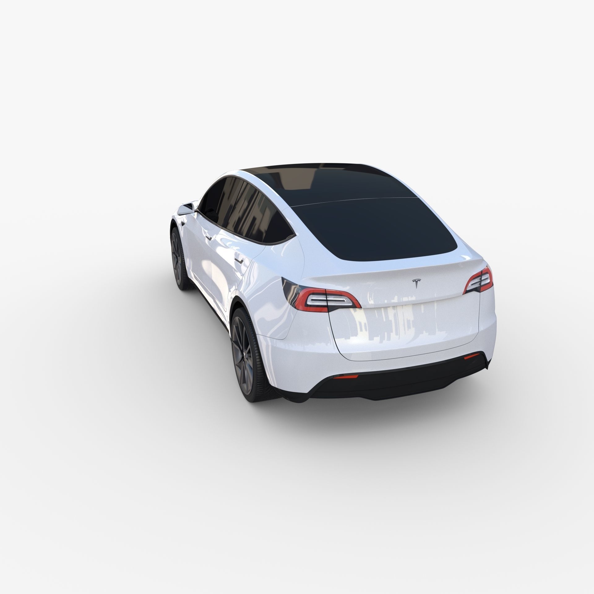 Tesla Model Y RWD White with chassis 3D model | CGTrader