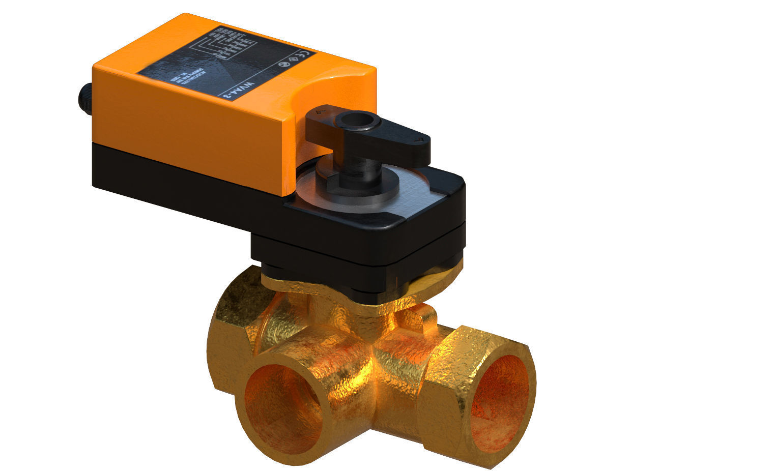 Three way ball valve 3D Model 3D model | CGTrader