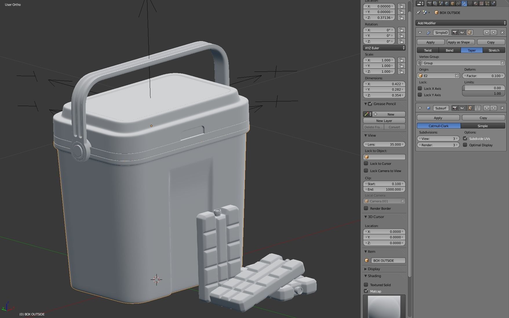 Cooler Box With Icepack 3D model | CGTrader