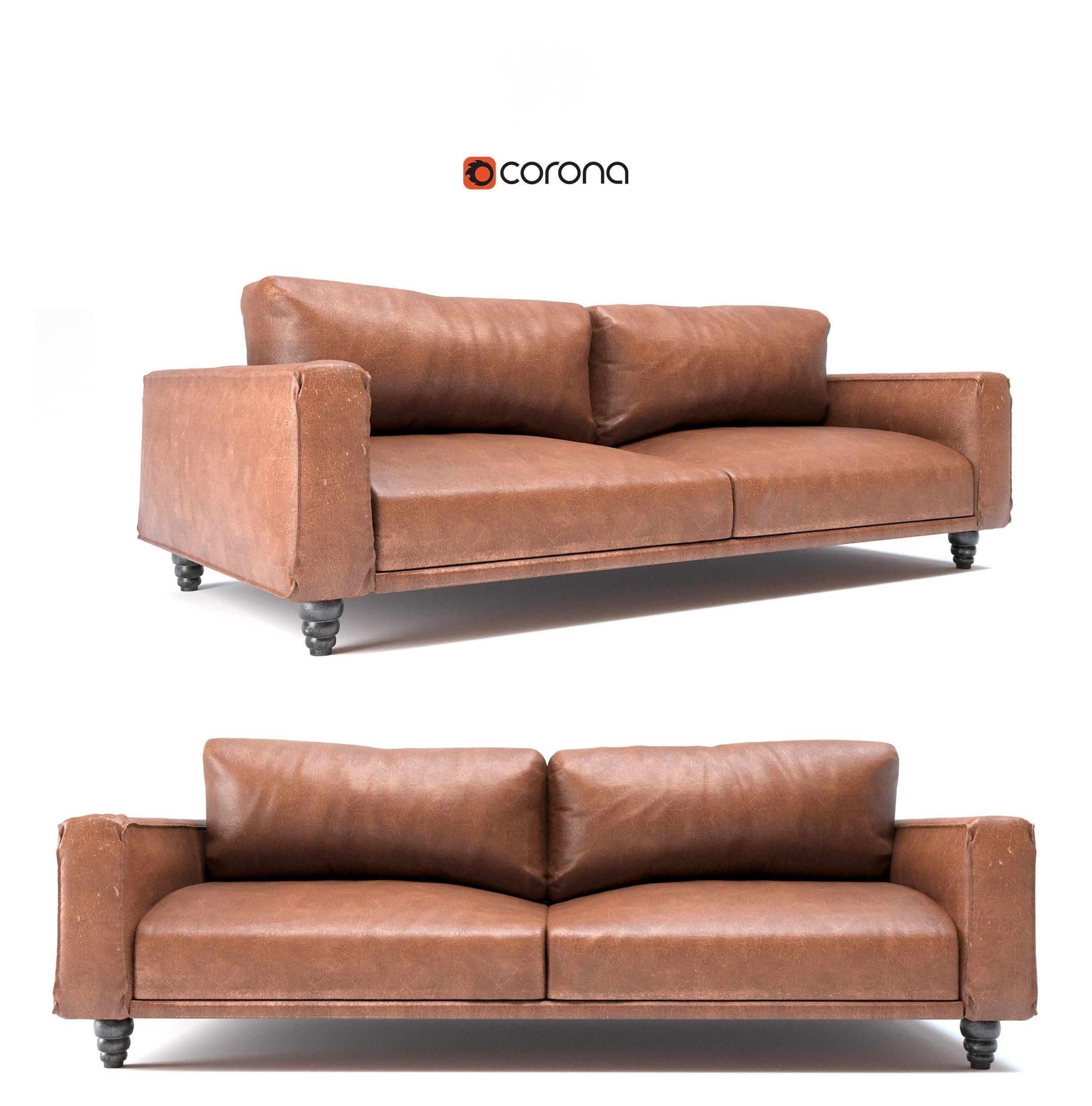 Modern Slouchy Sofa free 3D model | CGTrader