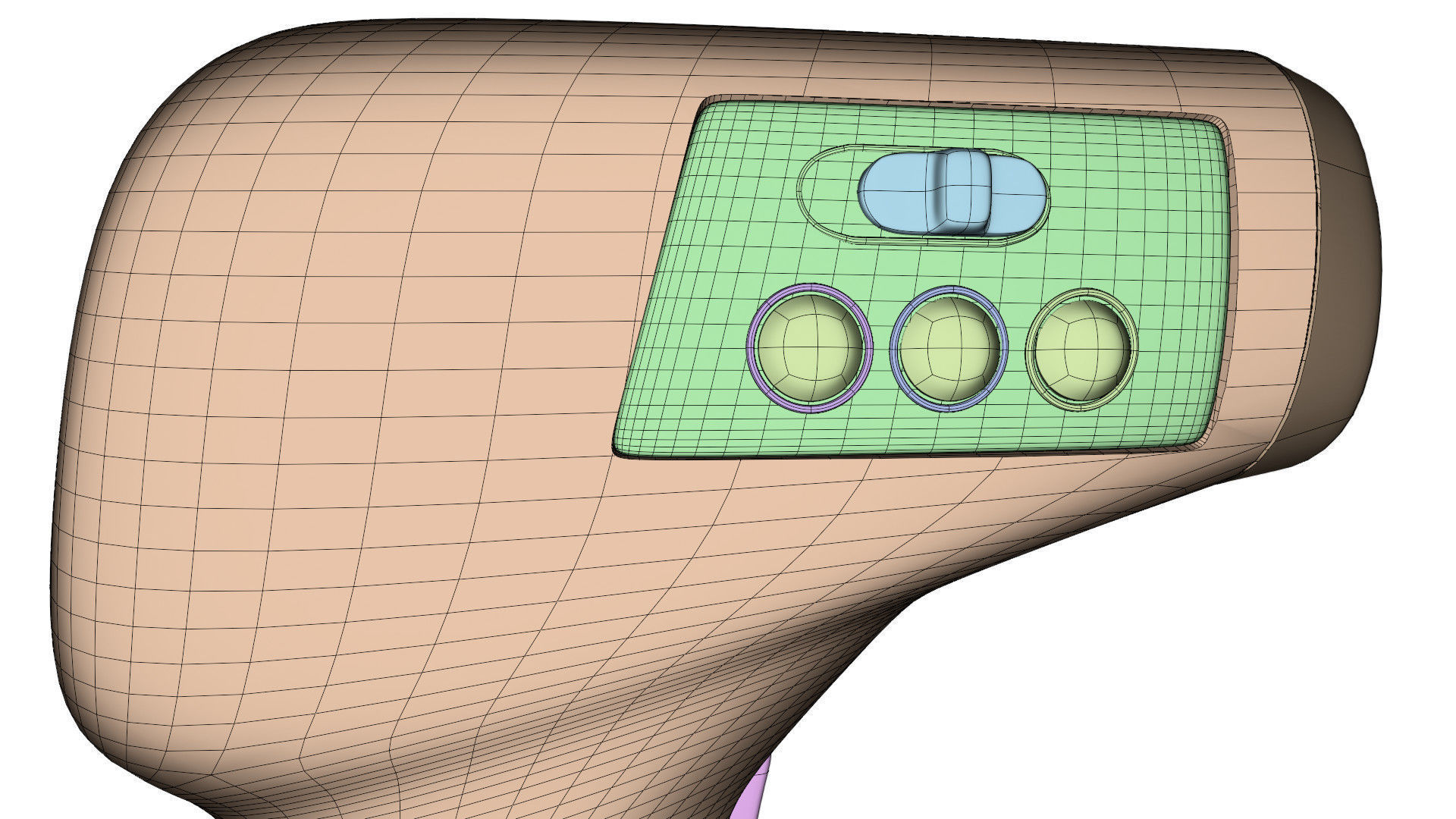 Digital infrared thermometer 3D model | CGTrader