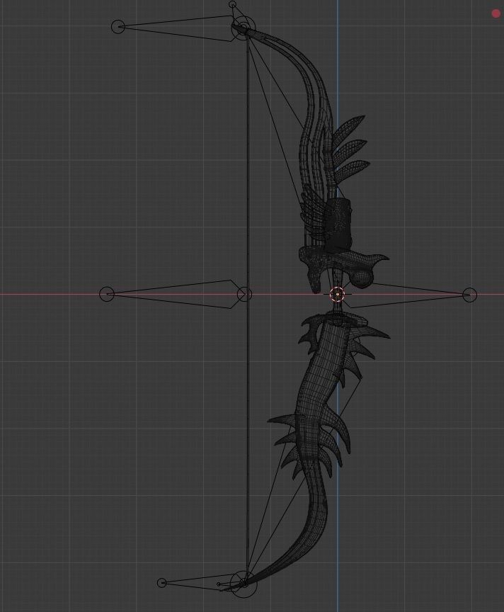 Black and White animated bow 3D model animated rigged | CGTrader