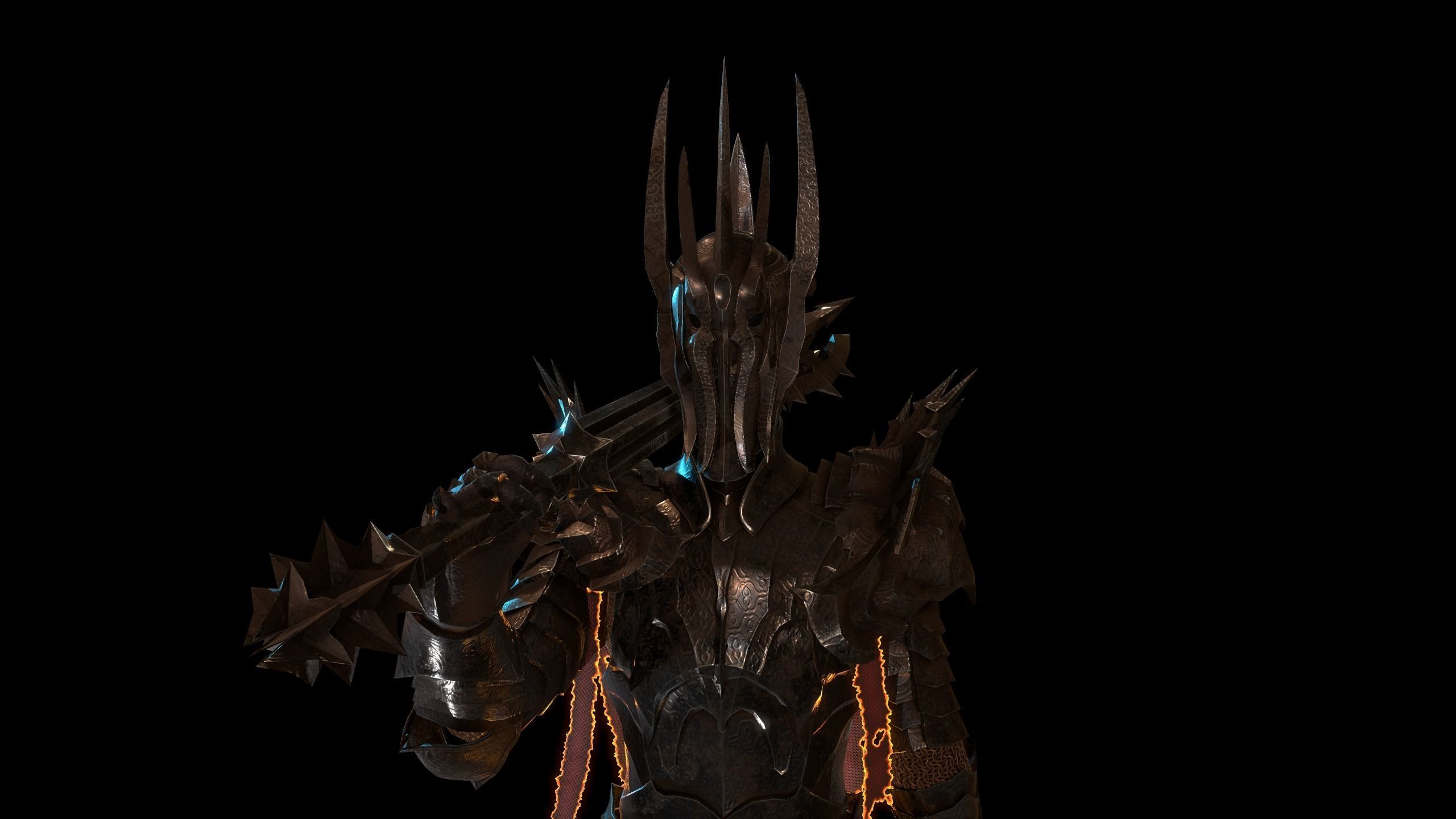 3D model Sauron Armor VR / AR / low-poly rigged | CGTrader