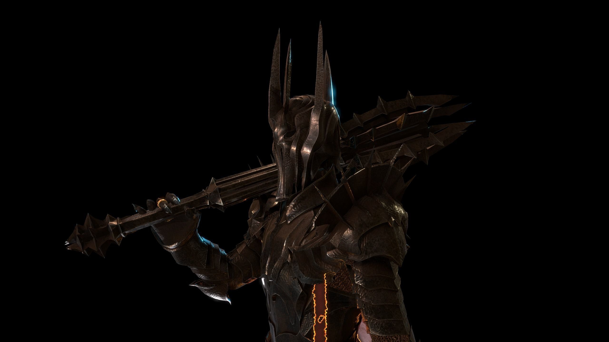 3D model Sauron Armor VR / AR / low-poly rigged | CGTrader