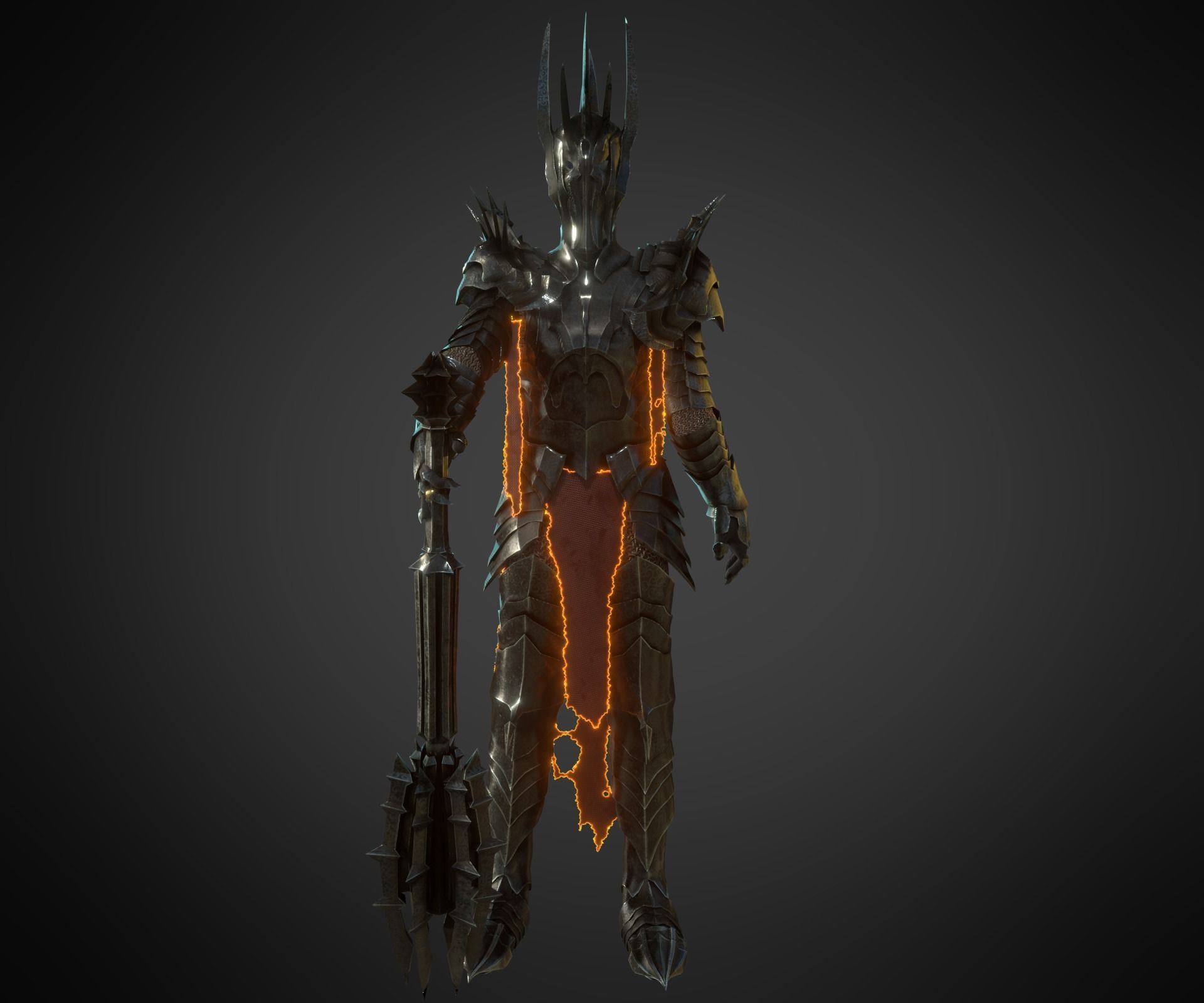 3D model Sauron Armor VR / AR / low-poly rigged | CGTrader