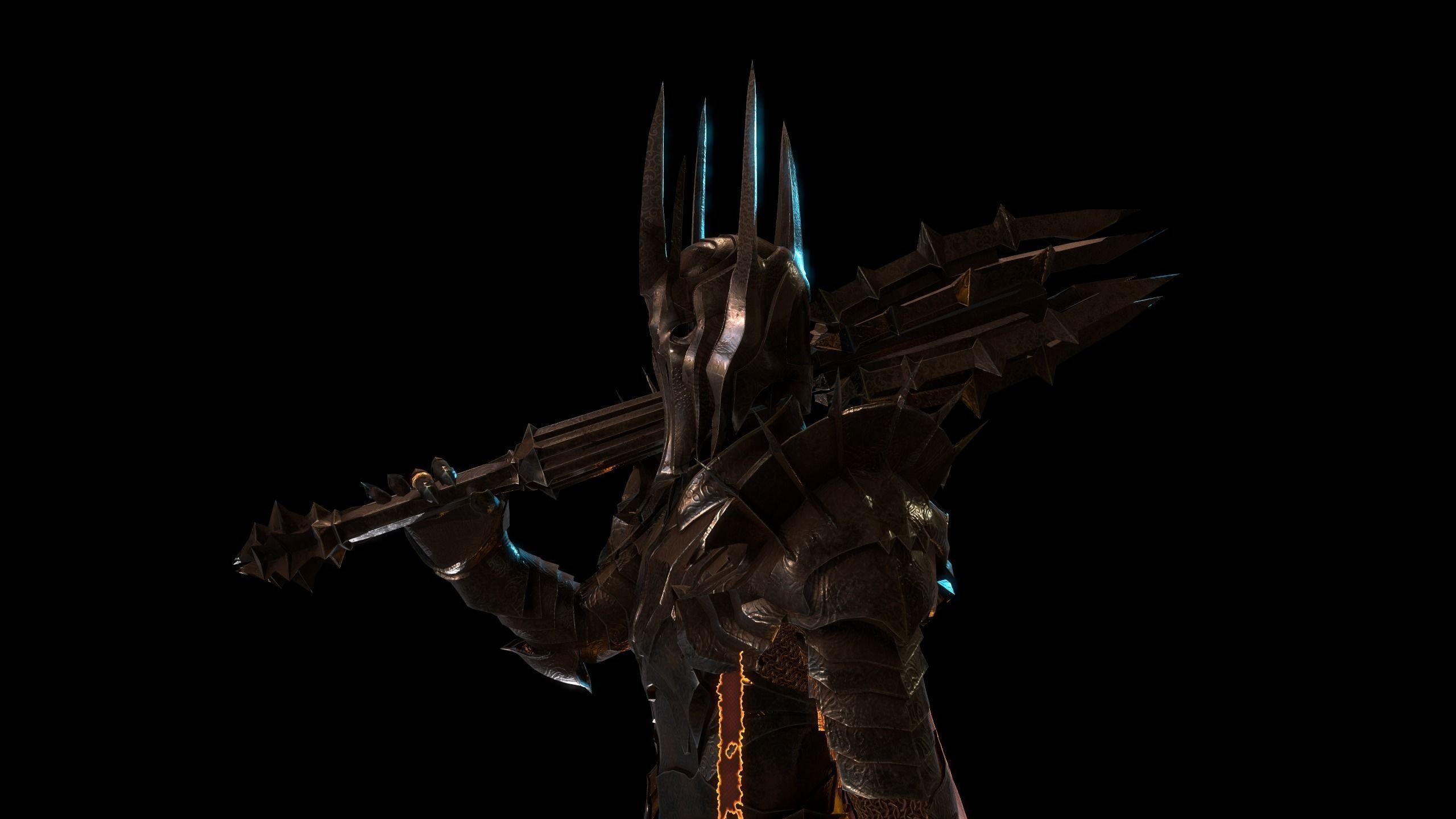 3D model Sauron Armor VR / AR / low-poly rigged | CGTrader