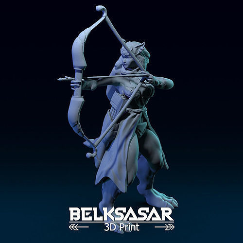 Werewolf Female Hunter 3D model 3D printable | CGTrader