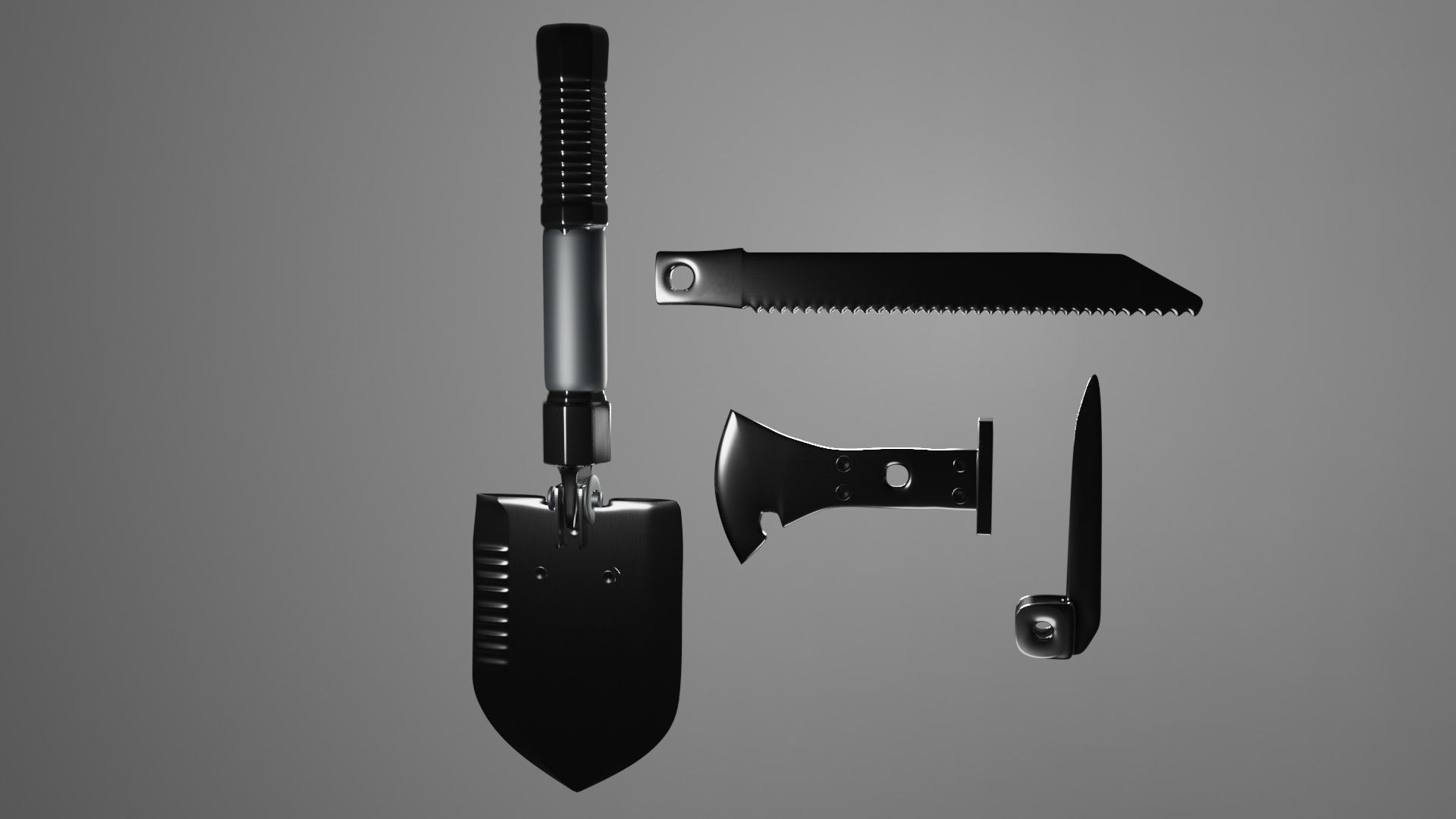 Military tools 3D model | CGTrader