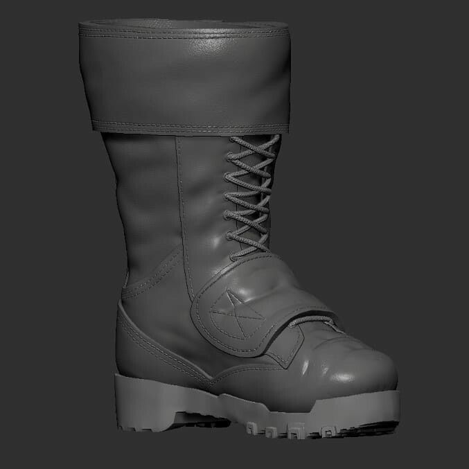 The Punisher style boot 3D model 3D printable | CGTrader