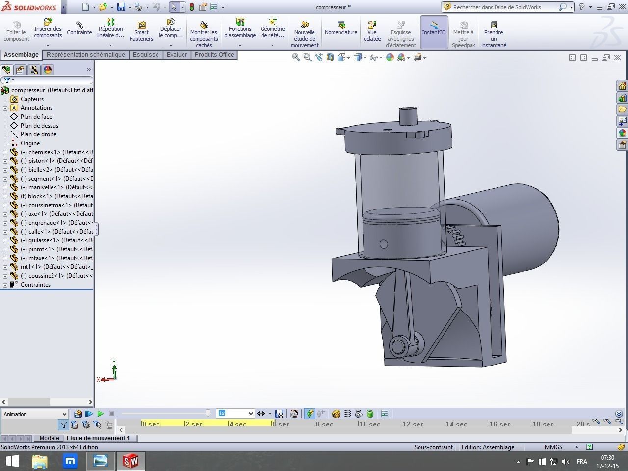 min air compressor 3D model animated | CGTrader