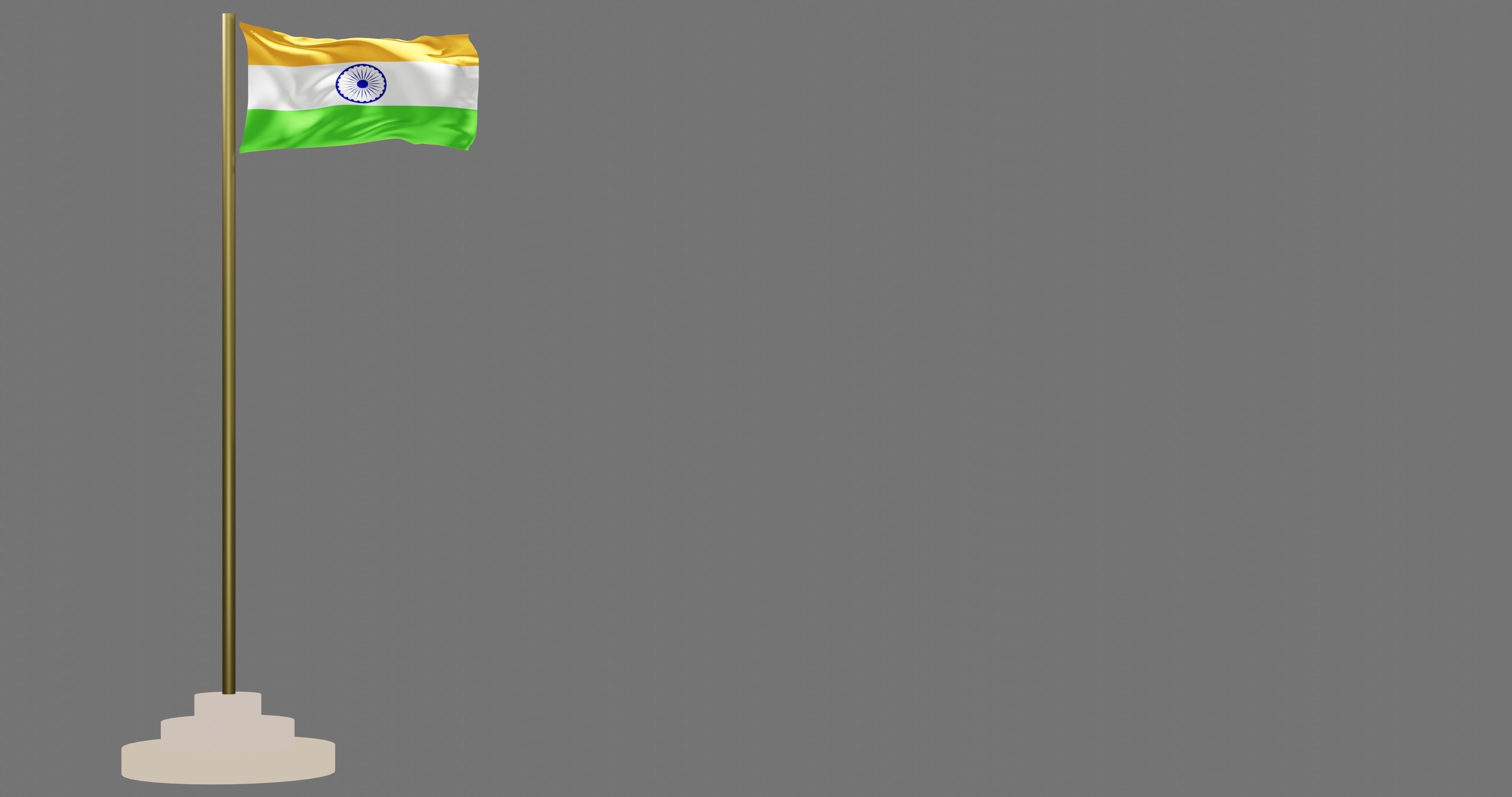 indian flag 3D model 3D model animated | CGTrader