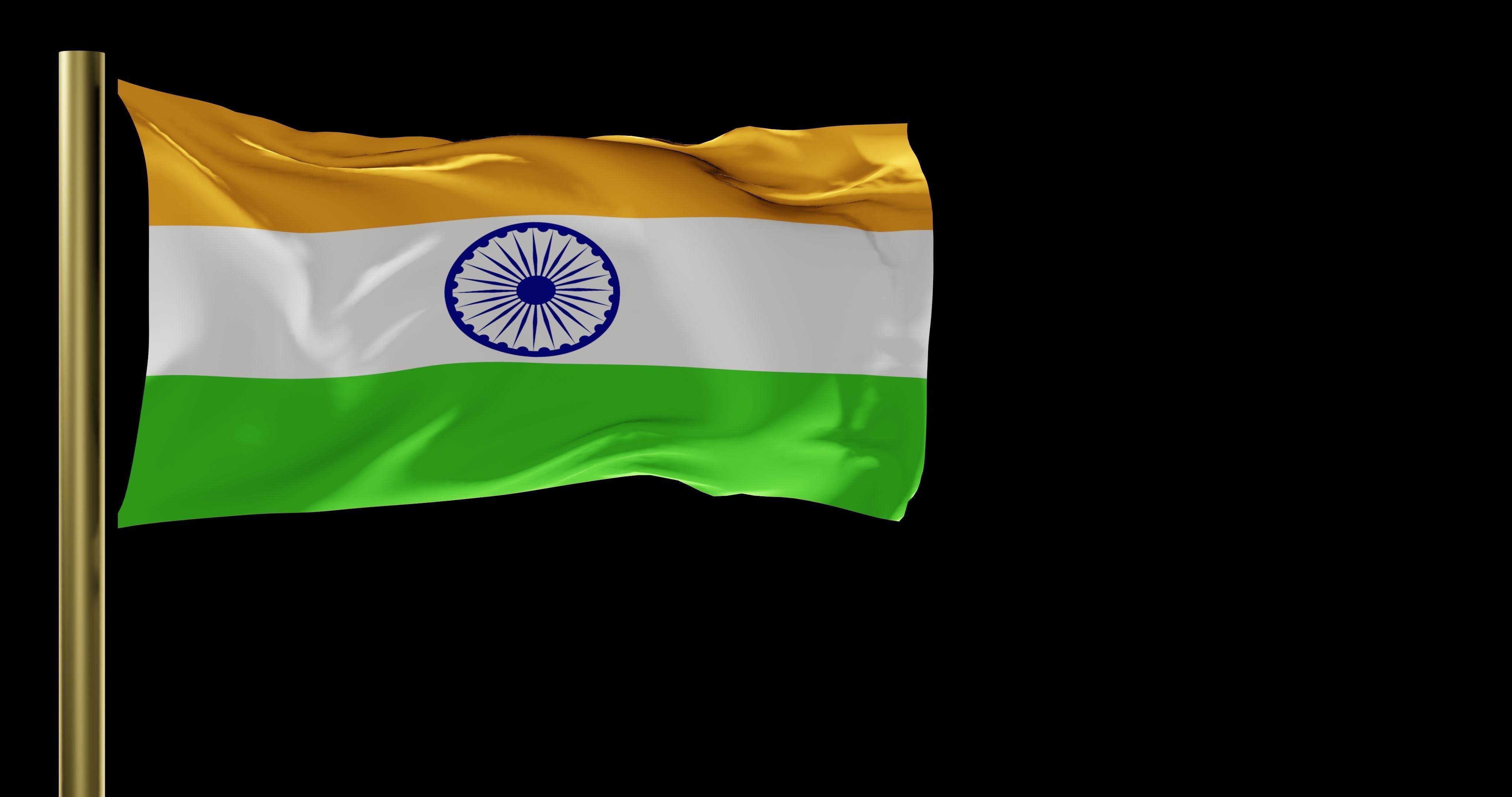 indian flag 3D model 3D model animated | CGTrader