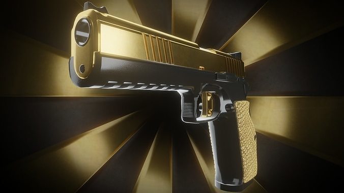 3D model Pistol CZ 75 Golden Gangsta VR / AR / low-poly rigged | CGTrader