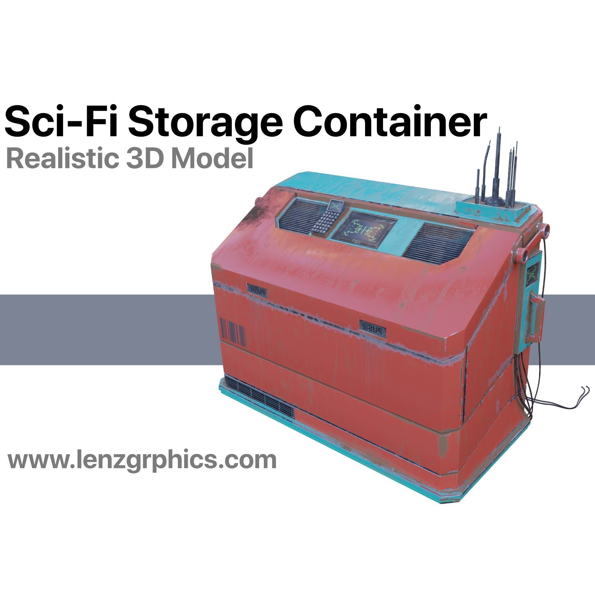 3D model Sci-Fi Storage Container VR / AR / low-poly | CGTrader