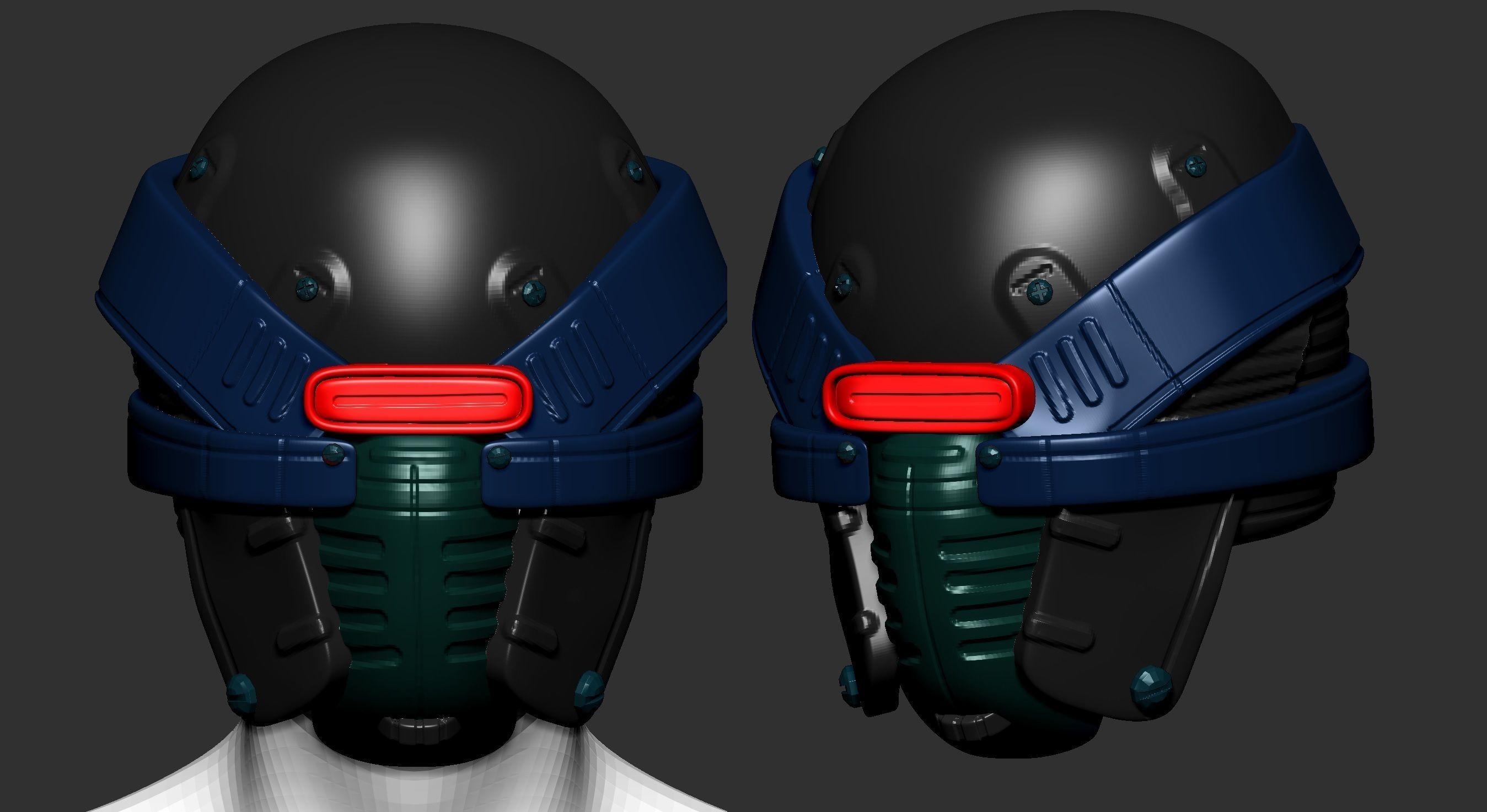 helmet high poly sculpt 3d printable ver 7 3D model 3D model OBJ STL ZTL