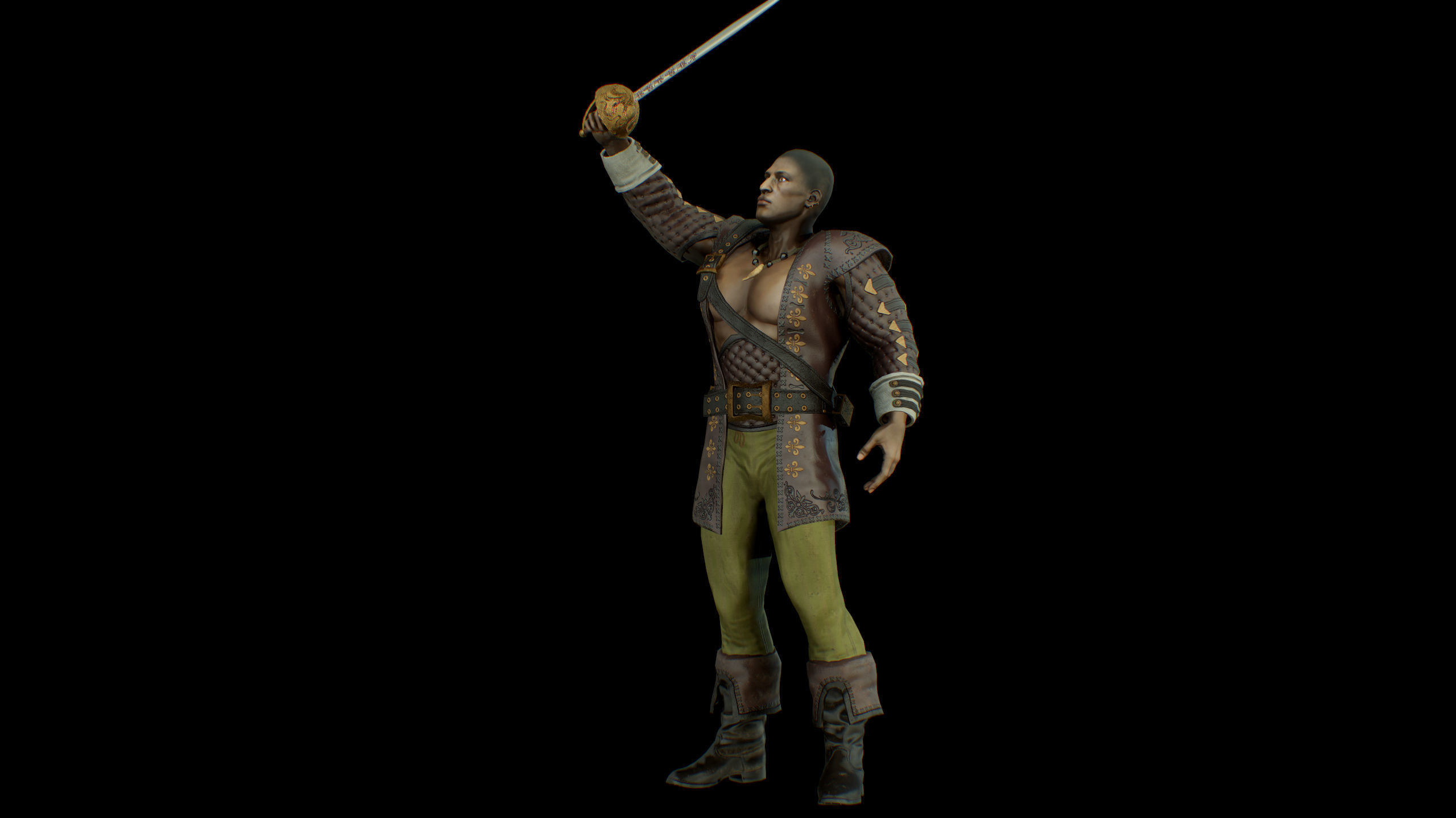 3D model pirat 2 VR / AR / low-poly rigged | CGTrader