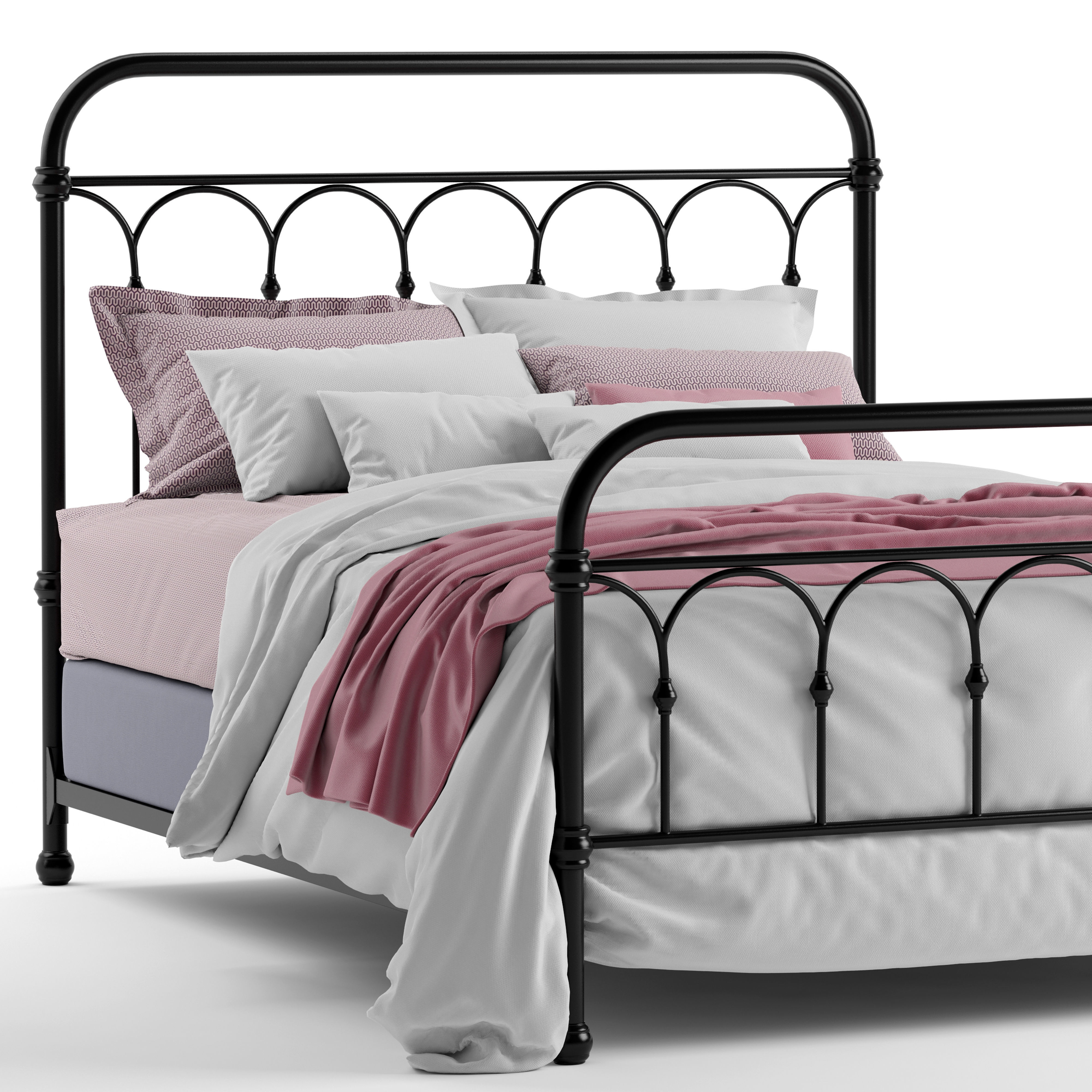 Mercer Casted Knot Metal Bed 3D model | CGTrader