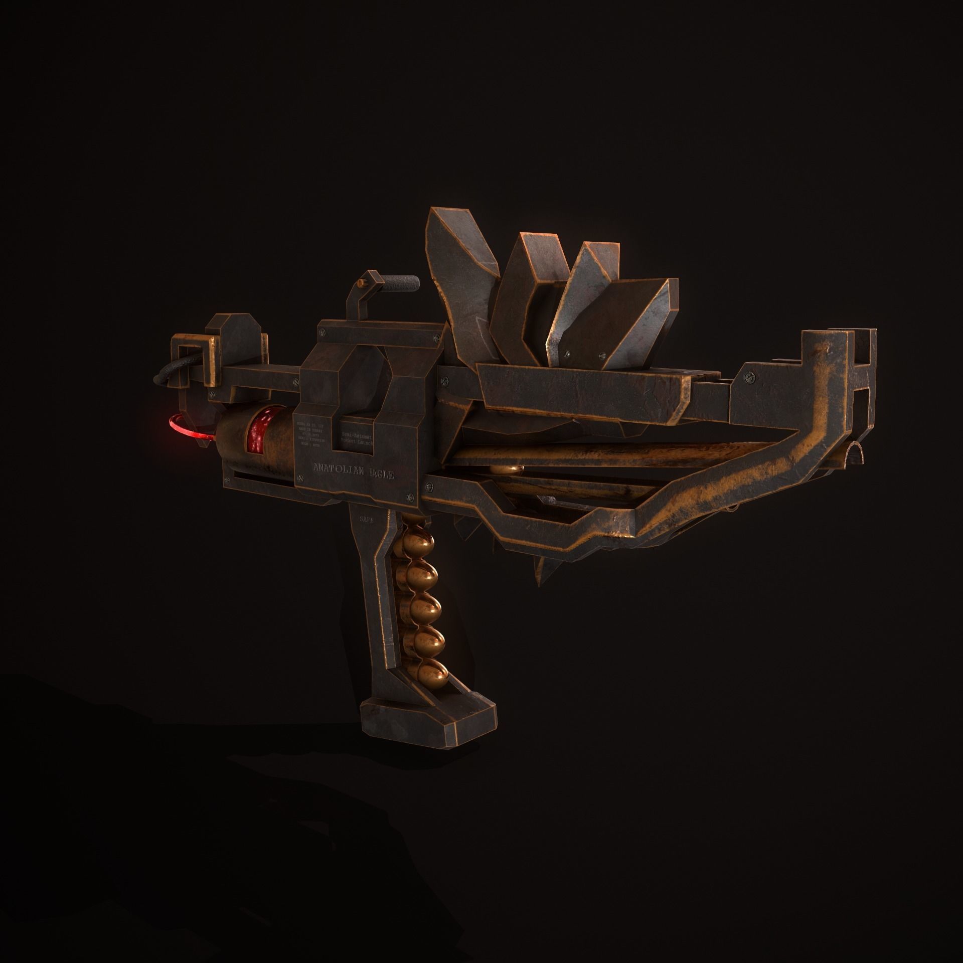 3D model Sci-Fi Rocket Launcher VR / AR / low-poly | CGTrader