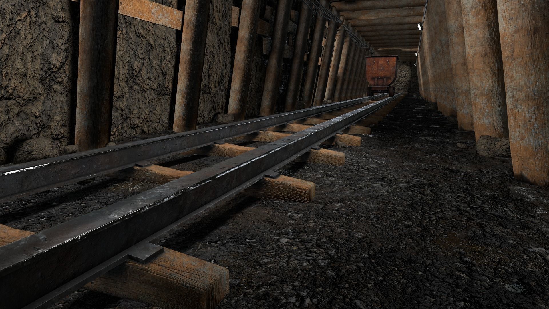 3D model Underground Coal Mine Tunnel VR / AR / low-poly | CGTrader