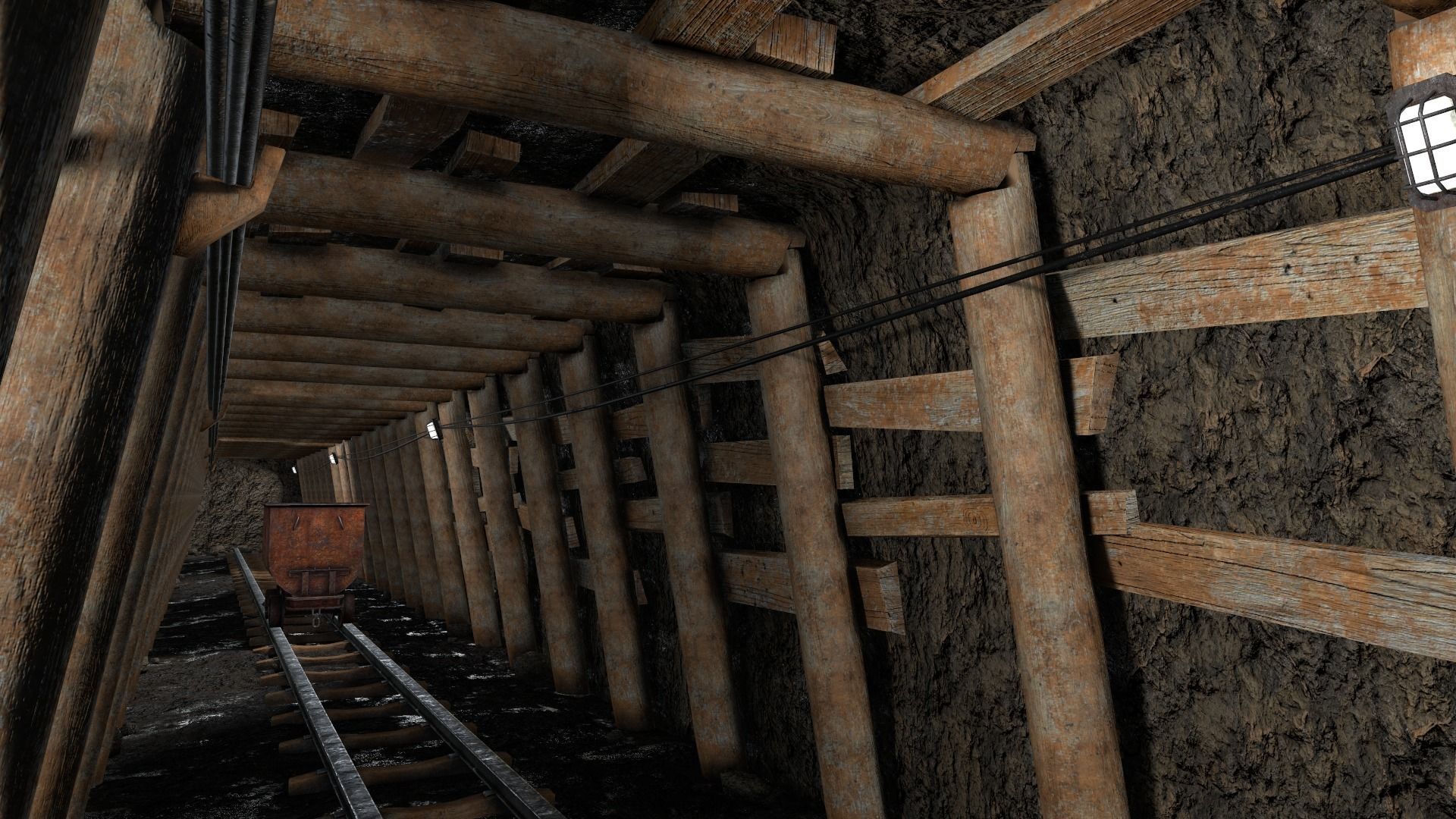 3D model Underground Coal Mine Tunnel VR / AR / low-poly | CGTrader