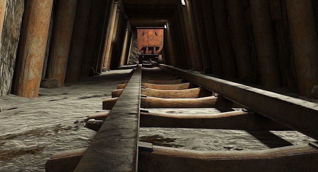 3D model Underground Coal Mine Tunnel VR / AR / low-poly | CGTrader