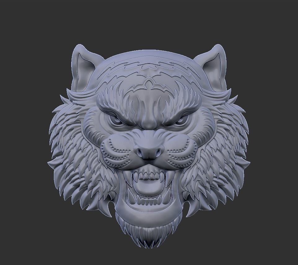 tiger head 3D model 3D printable | CGTrader