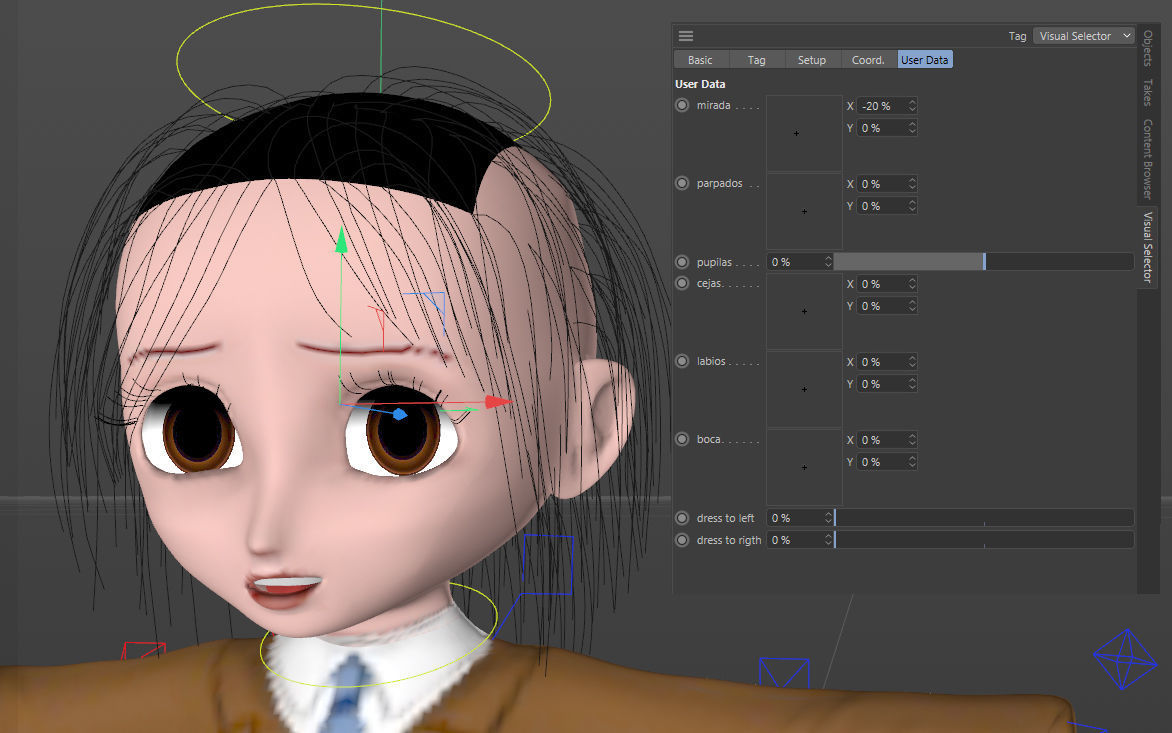 Petit Anime Girl C4D 3D model rigged | CGTrader