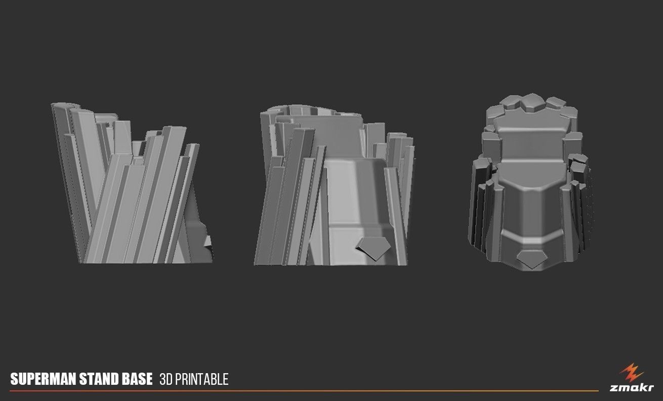 Superman Stand Base free 3D model 3D printable | CGTrader