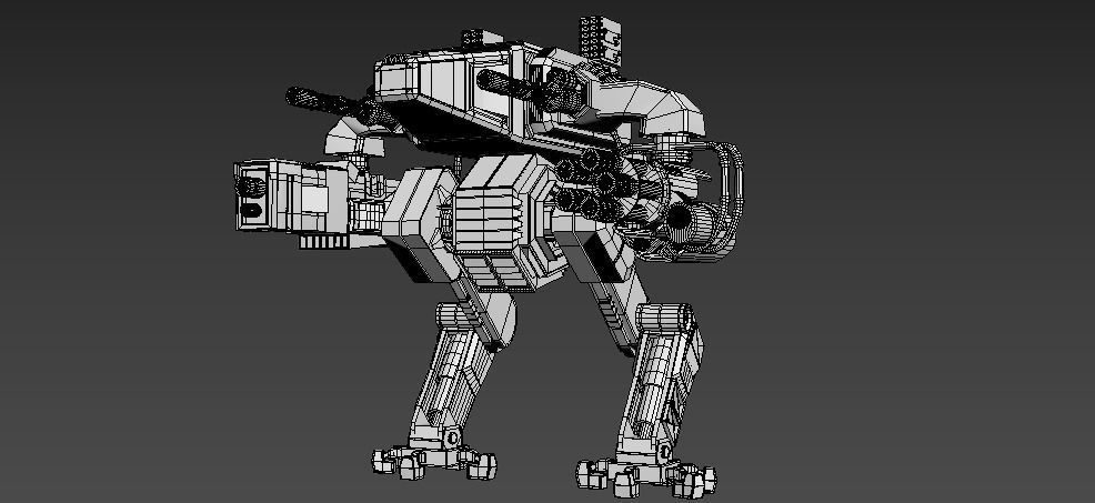 Mesh military robot 3D model | CGTrader
