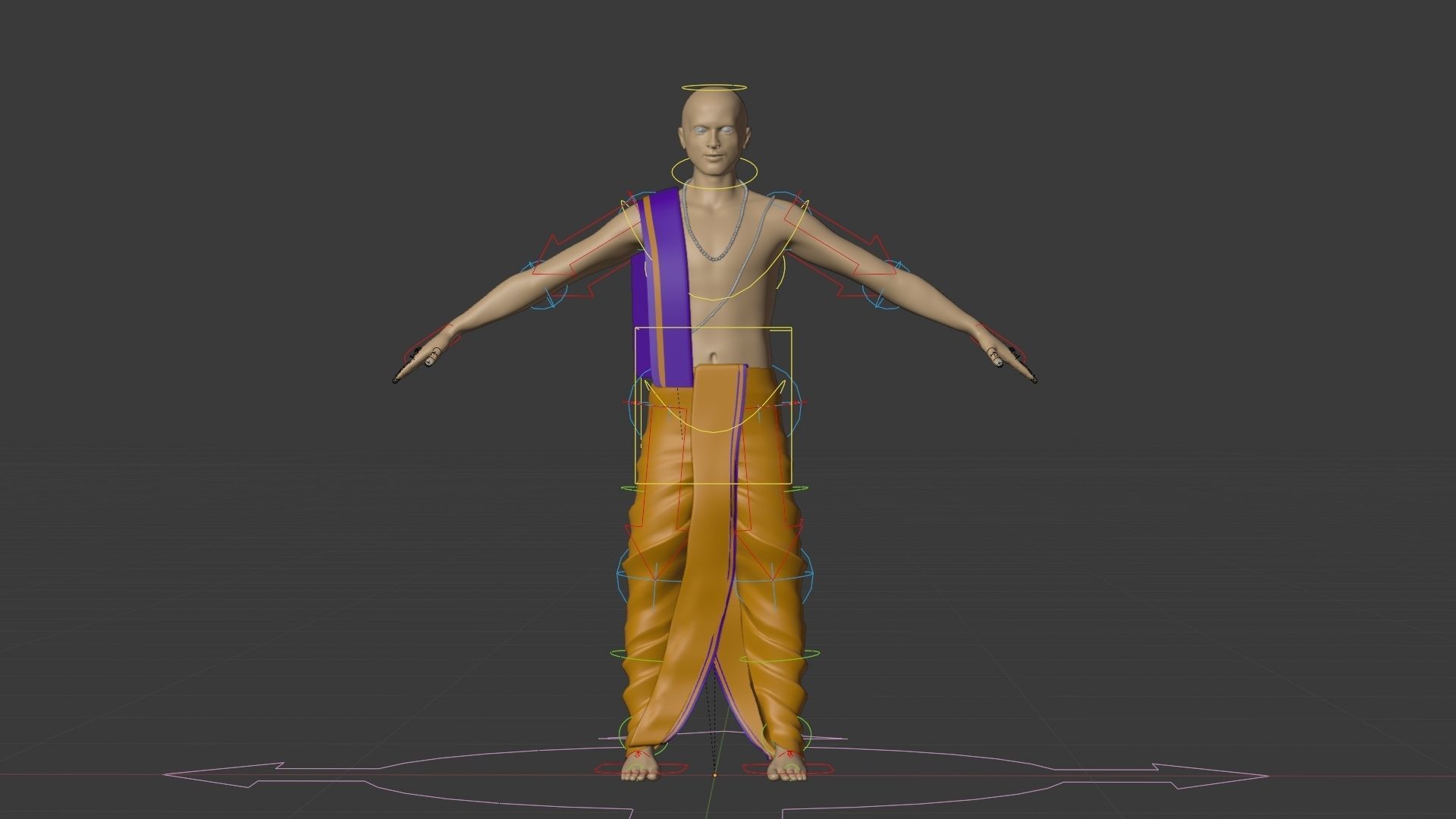 3D model Brahman Indian Character 3D model rigged | CGTrader